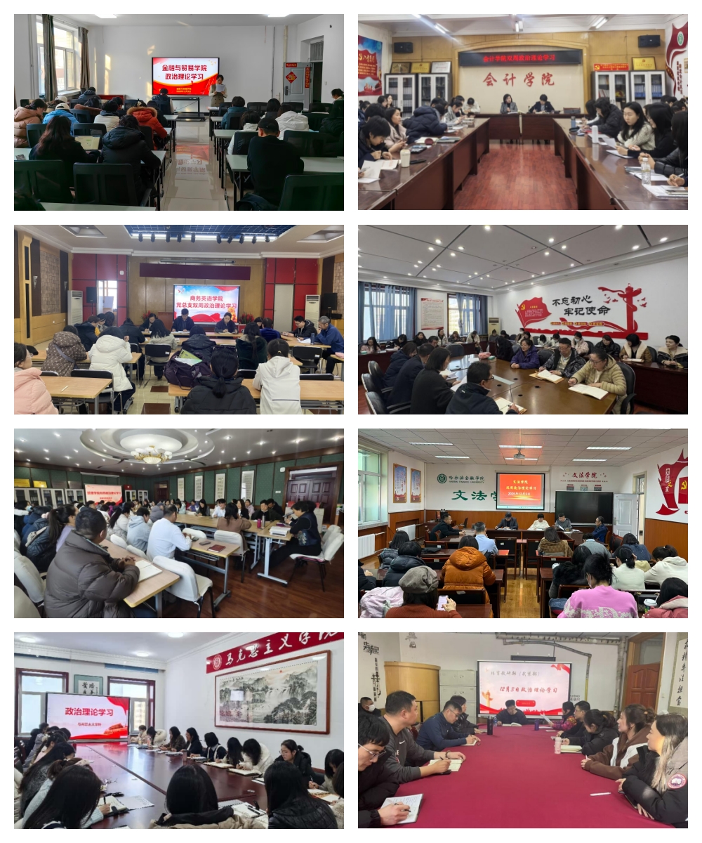 【学习贯彻党的二十届四中全会精神】我校基层党组织专题学习党的二十届四中全会精神-哈尔滨金融学院